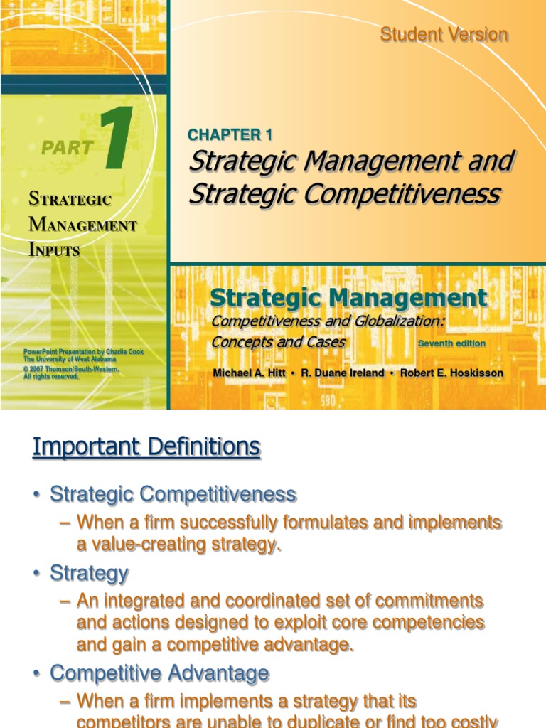 Strategic MAnagment and Strategic Competitiveness | PDF ...