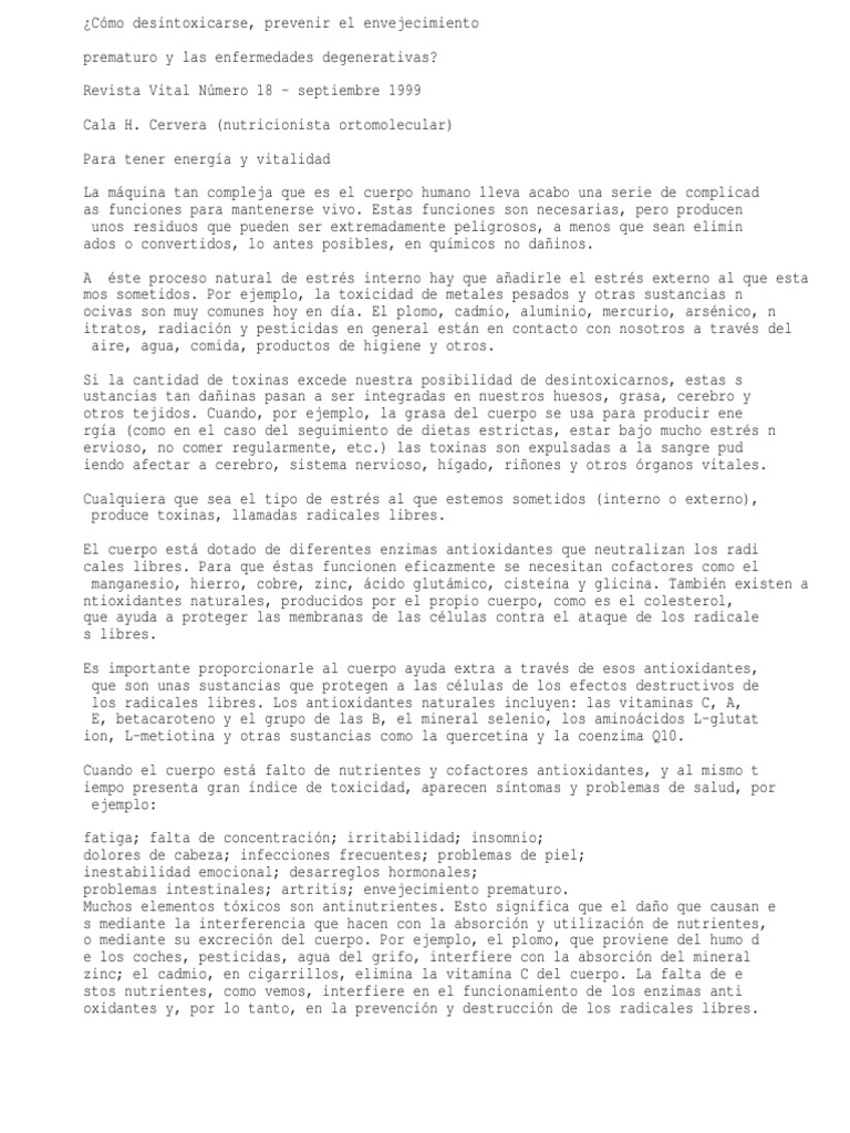 Cala Cervera | PDF | Sangre | Antioxidante