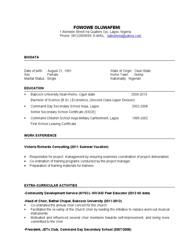 Femi Fowowe CV | PDF