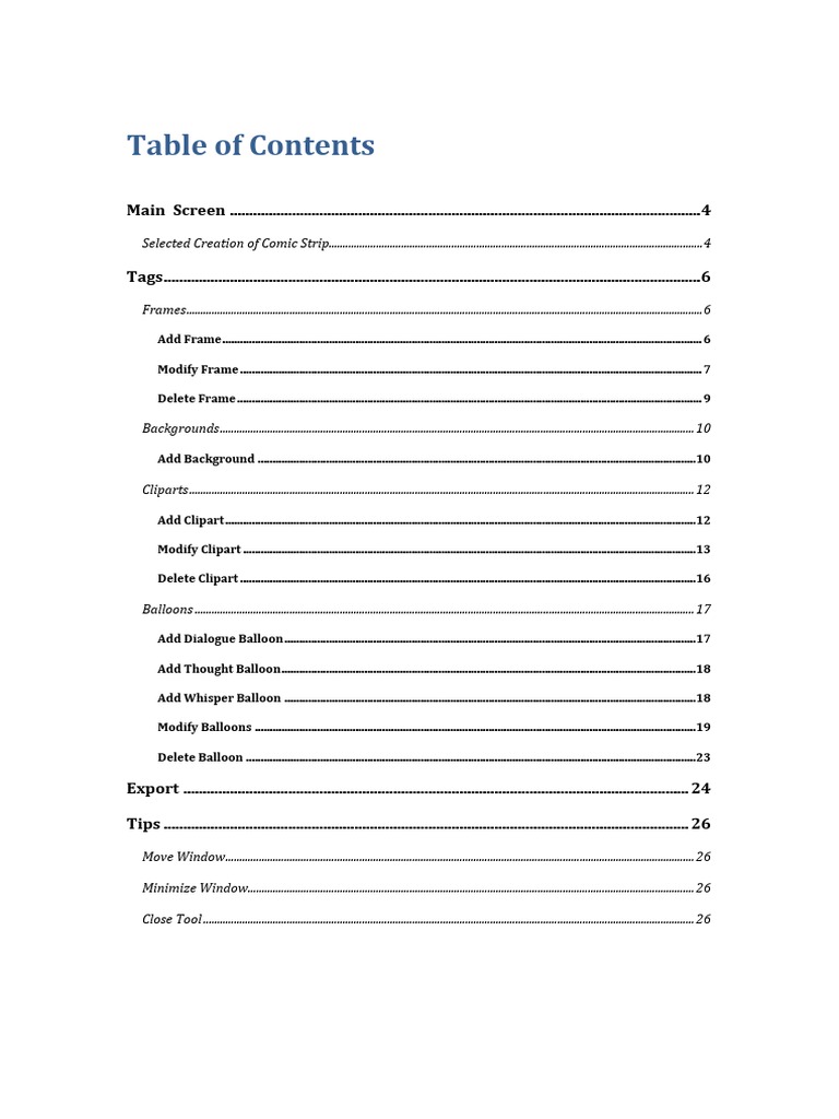 Comik Strip Creator | PDF | Button (Computing) | Comic Strips