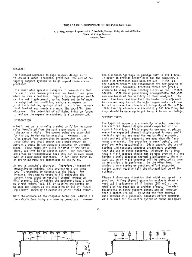 The Art of Designing Pipe Support Systems | PDF