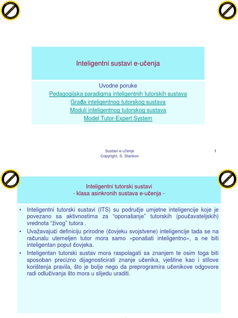 7.inteligentni Sustavi E-Ucenja | PDF