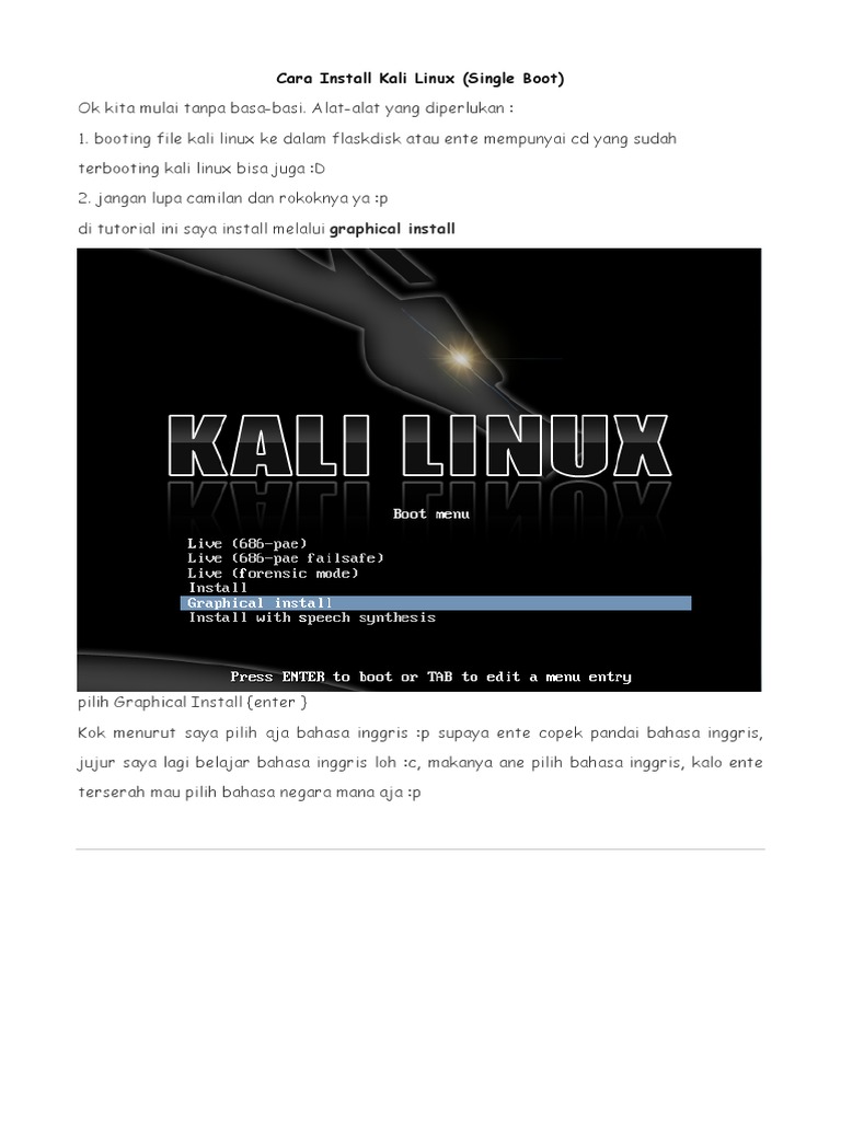 Cara Install Kali Linux | PDF