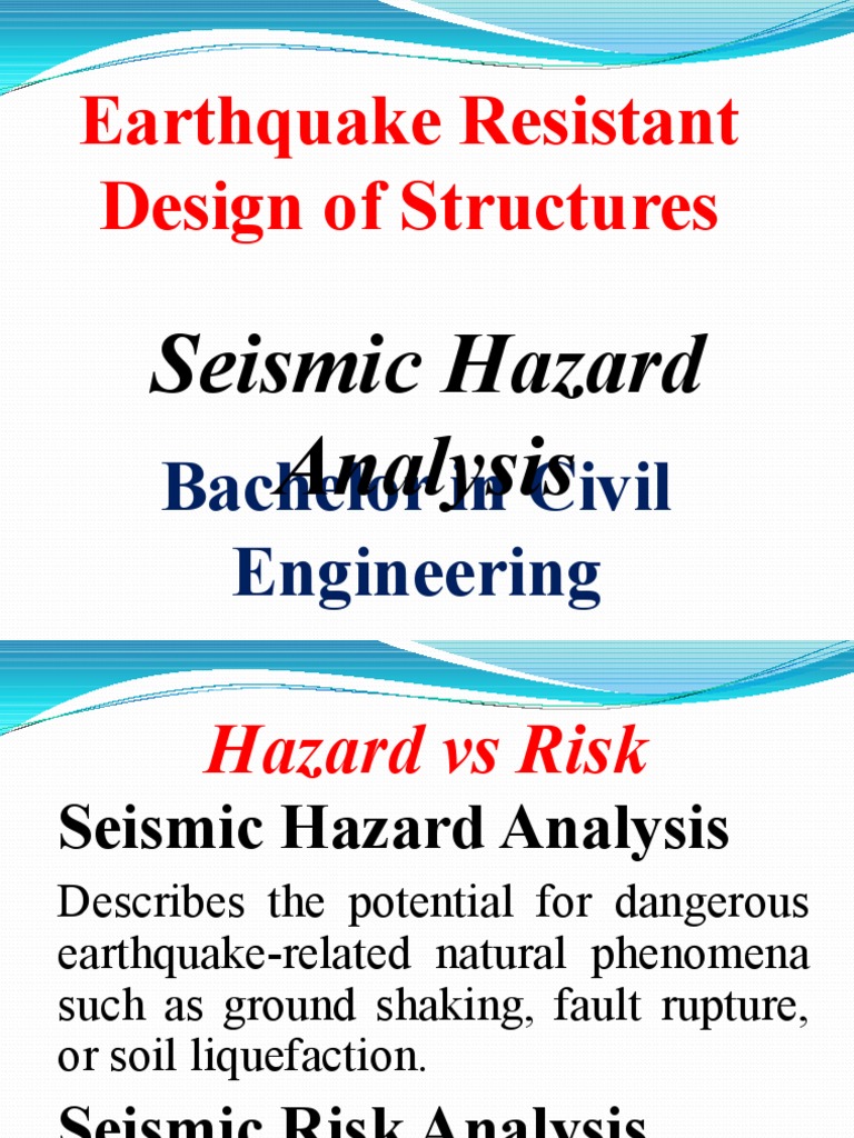 Seismic Hazard Analysis | Earthquakes | Solid Mechanics