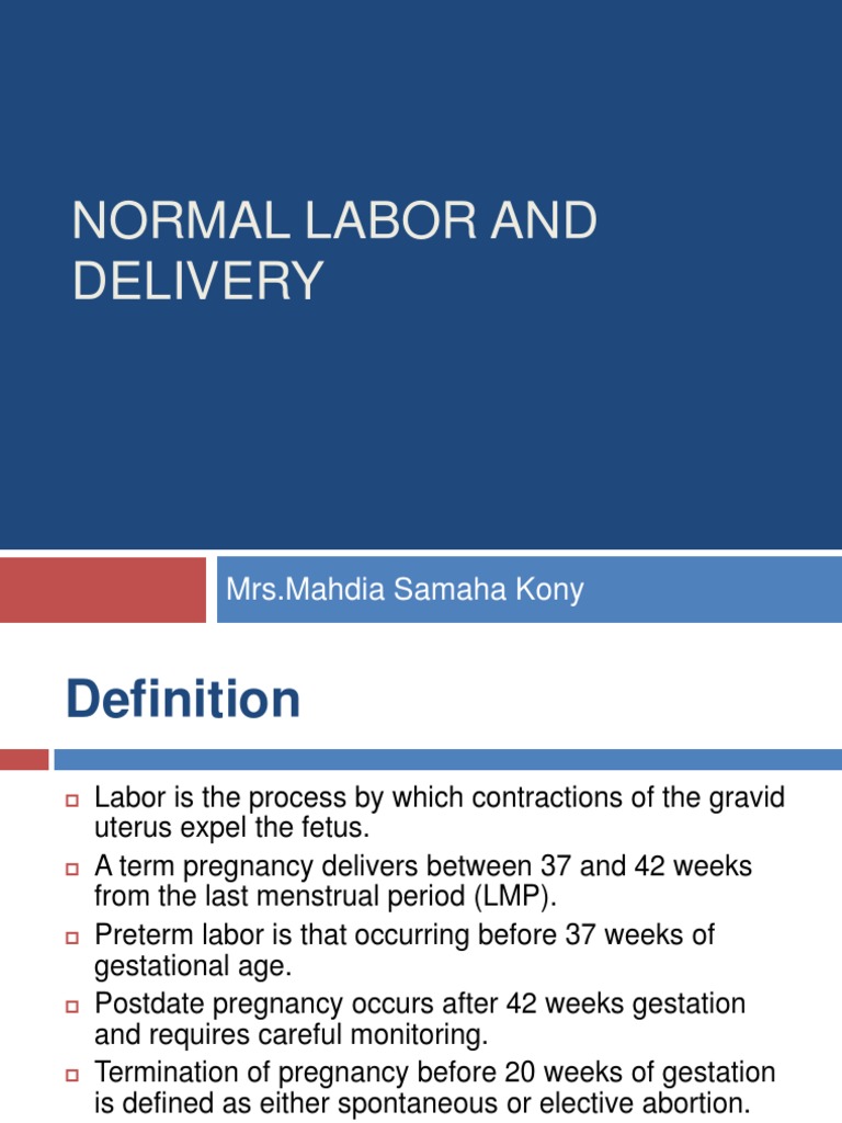 Normal Labor and Delivery | Descargar gratis PDF | Pelvis | Childbirth