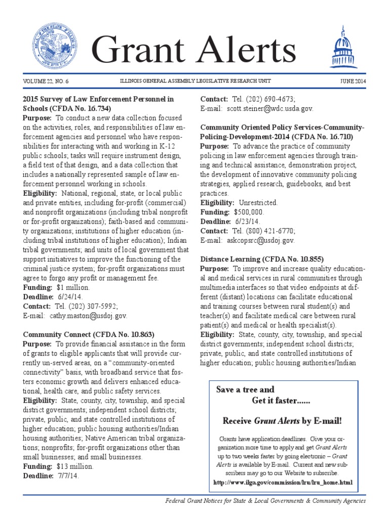 Grant Alerts: Save A Tree and Get It Faster...... Receive Grant Alerts ...