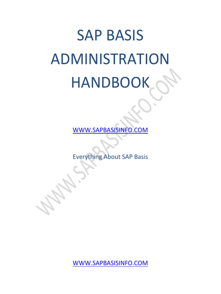 Sap Basis Administration Handbook Pdf Oracle Database World Wide Web
