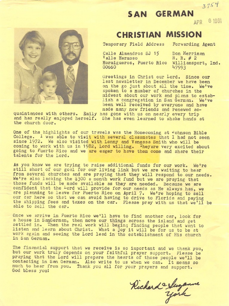 York Rick Suzanne 1981 PuertoRico | PDF | Prayer | Ancient ...