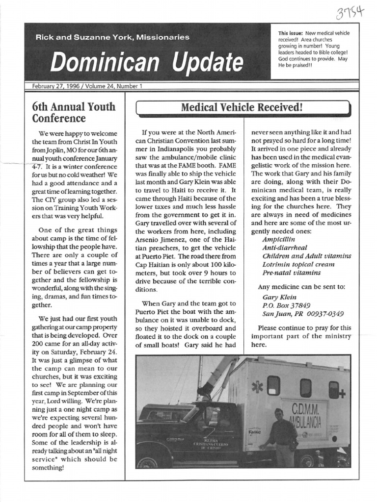 York Rick Suzanne 1996 Dom - Rep. | PDF | Christmas | Religion And Belief