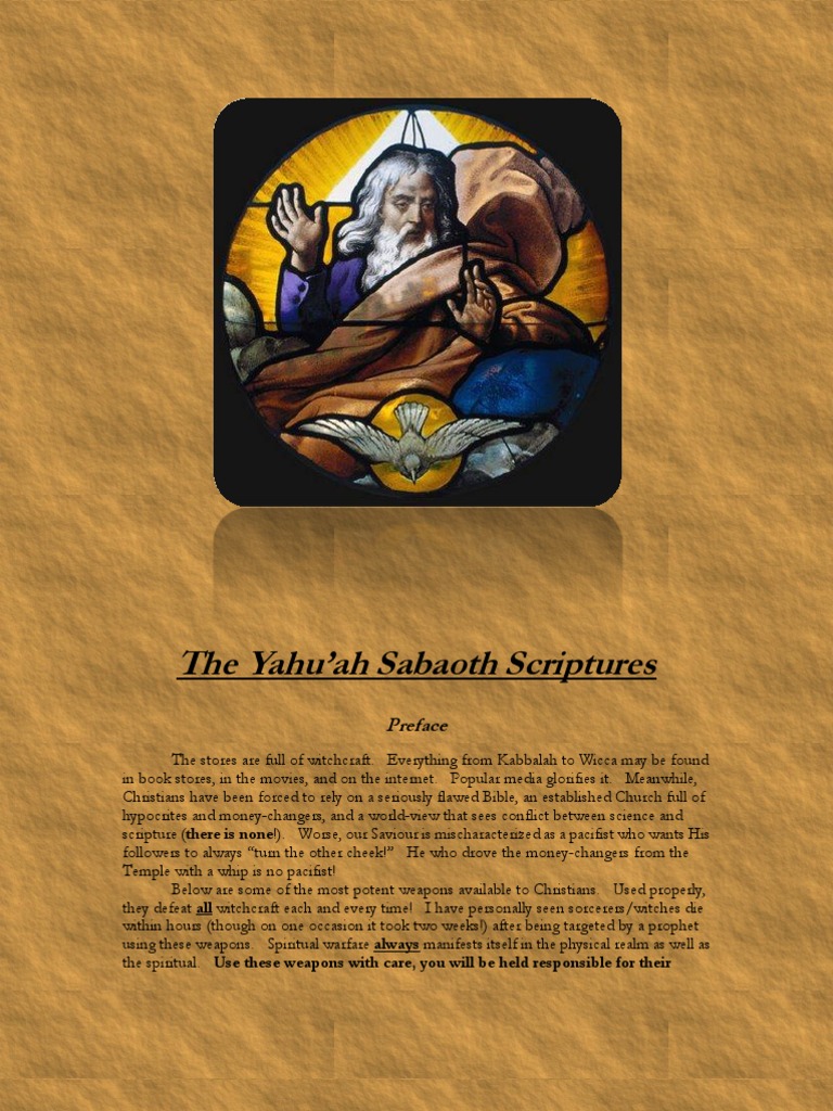 The Yahu'ah Sabaoth Scriptures | Names Of God In Judaism | Bible