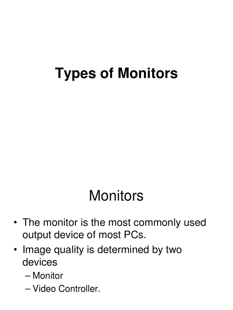 Types of Moniter | PDF | Computer Monitor | Oled