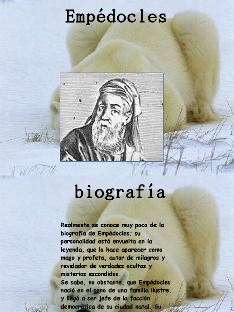 Biografía y Filosofía de Empédocles | PDF | Religión y creencia | Science