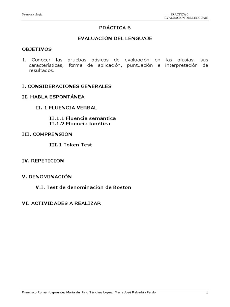Token Test | PDF | Afasia | Neuropsicología