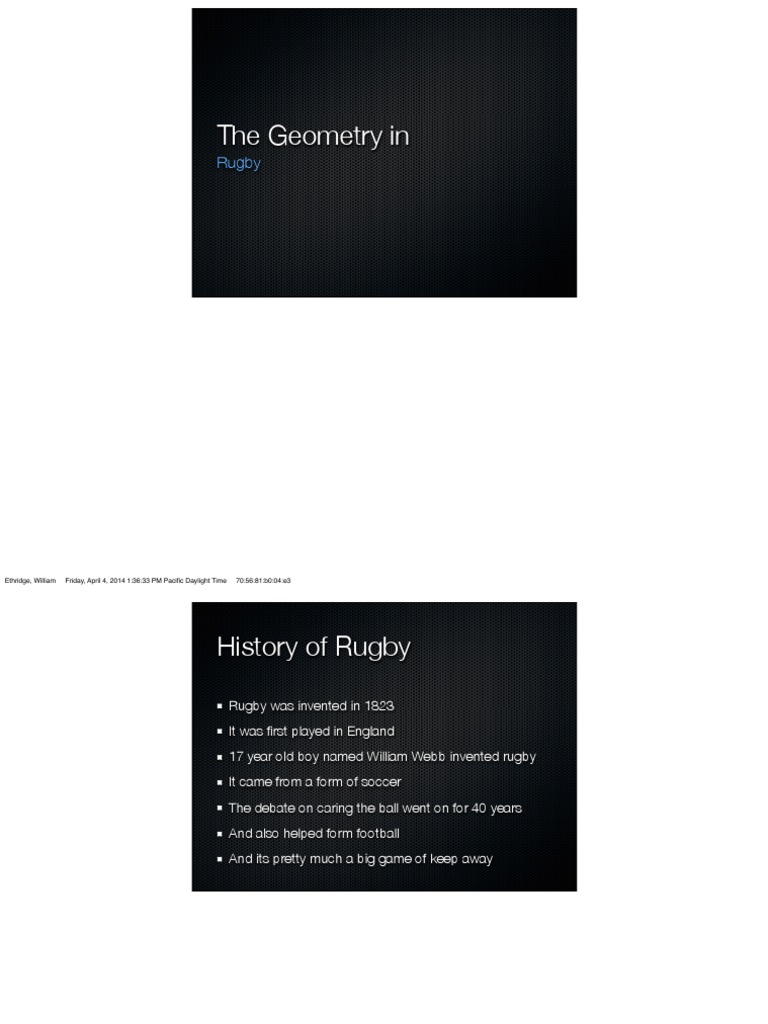Geometry in Rugby Explained | PDF