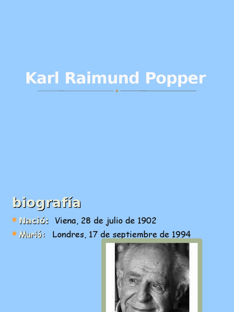Karl Raimund Popper | PDF | Karl Popper | Science