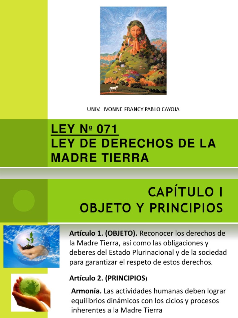 Ley #071 | Descargar gratis PDF | Vida | Contaminación