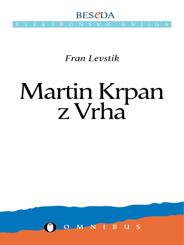 Martin Krpan Z Vrha - Fran Levstik | PDF