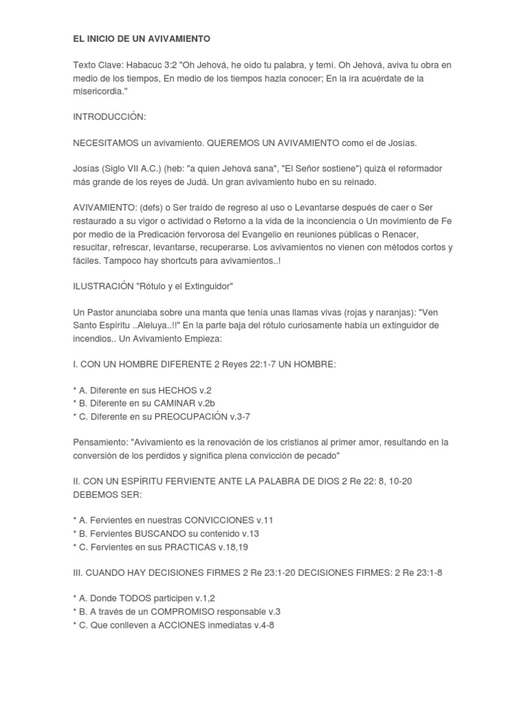 Avivamiento: Claves para la Renovación | PDF | Cristo (título) | Salvación