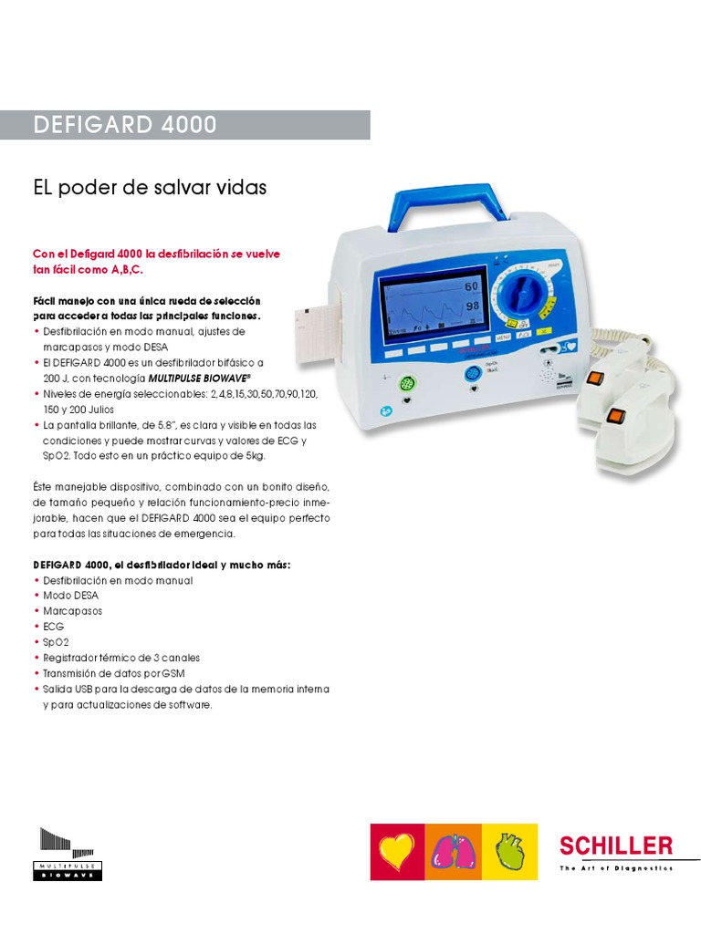 Desfibrilador Schiller Defigard 4000 | Electrocardiografia ...