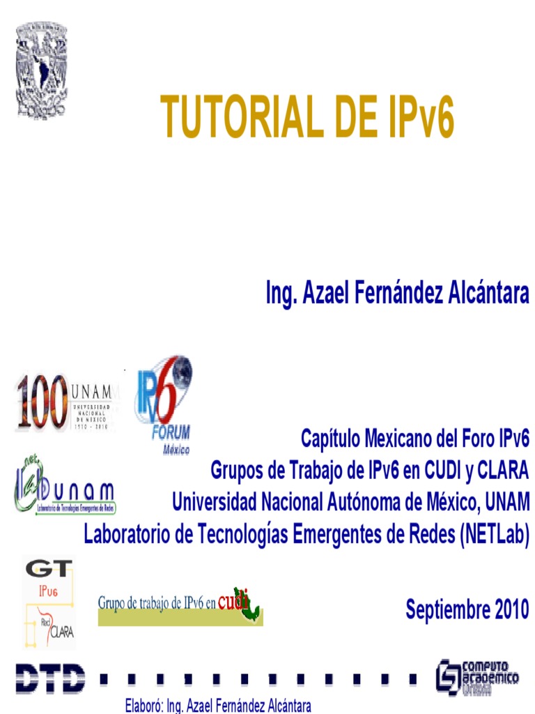 Tutorial IPv6 UNAM PDF | PDF