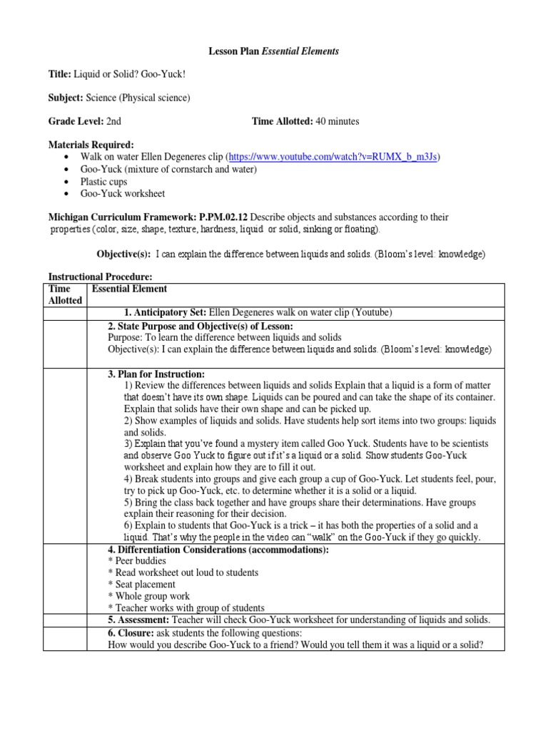 Goo Yuck Weebly | PDF | Solid | Liquids