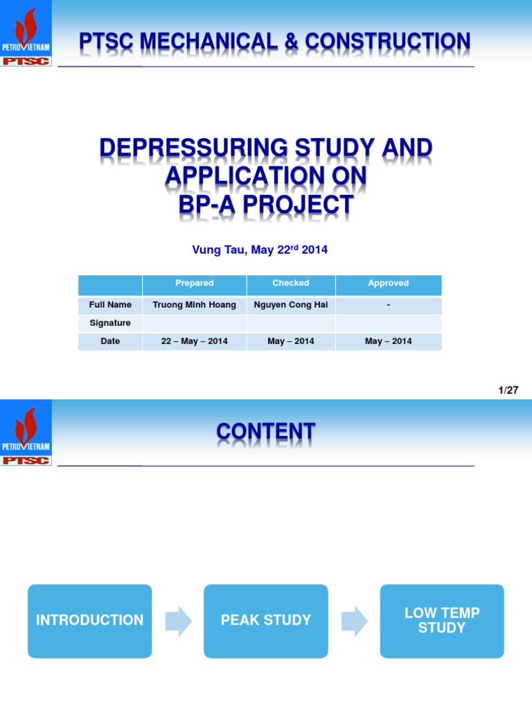 Depressuring Study for BP-A Project | PDF | Heat Transfer | Heat