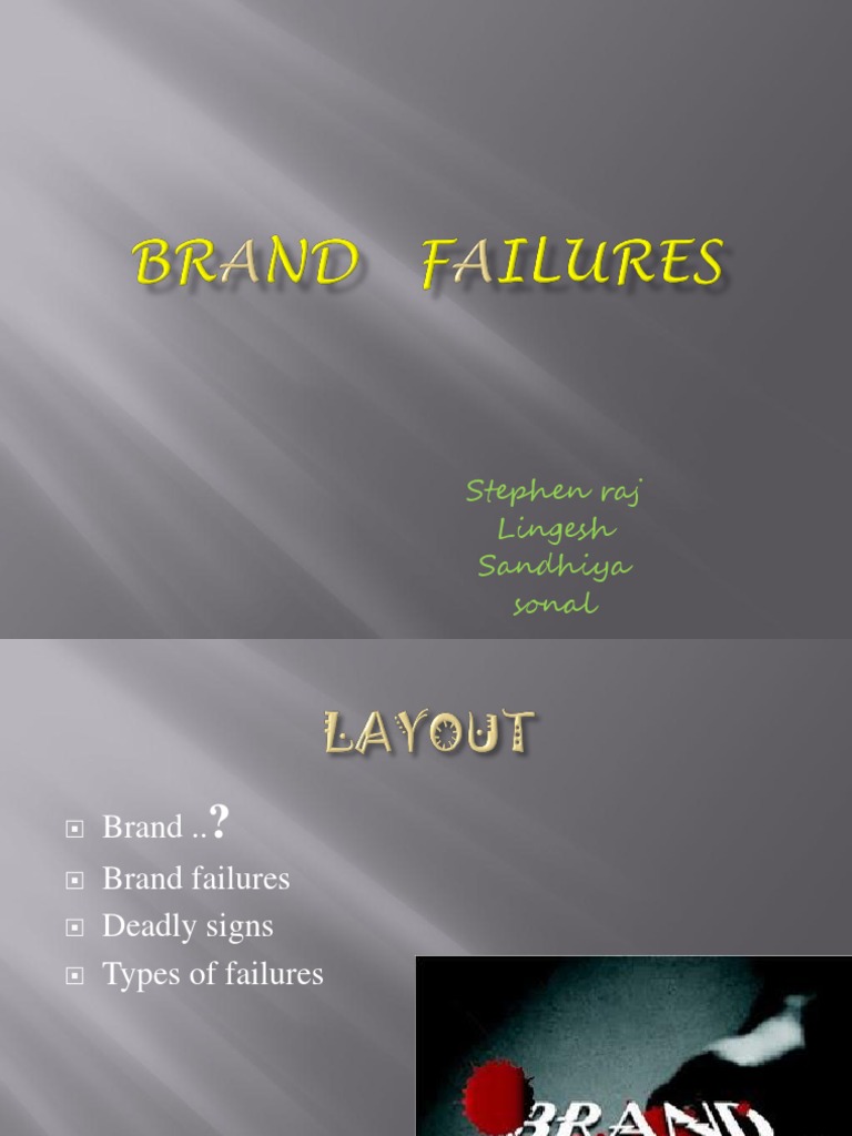 Brand Failure | PDF | Brand | Sales