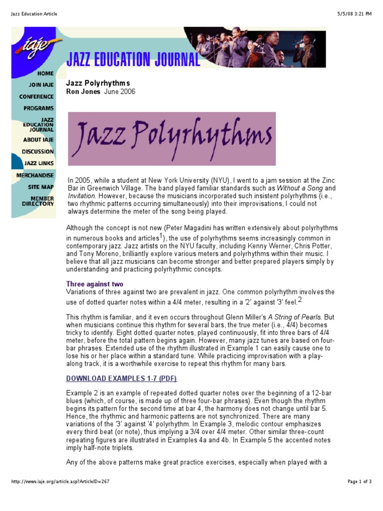 JazzPolyrhythms Examplessmall | PDF