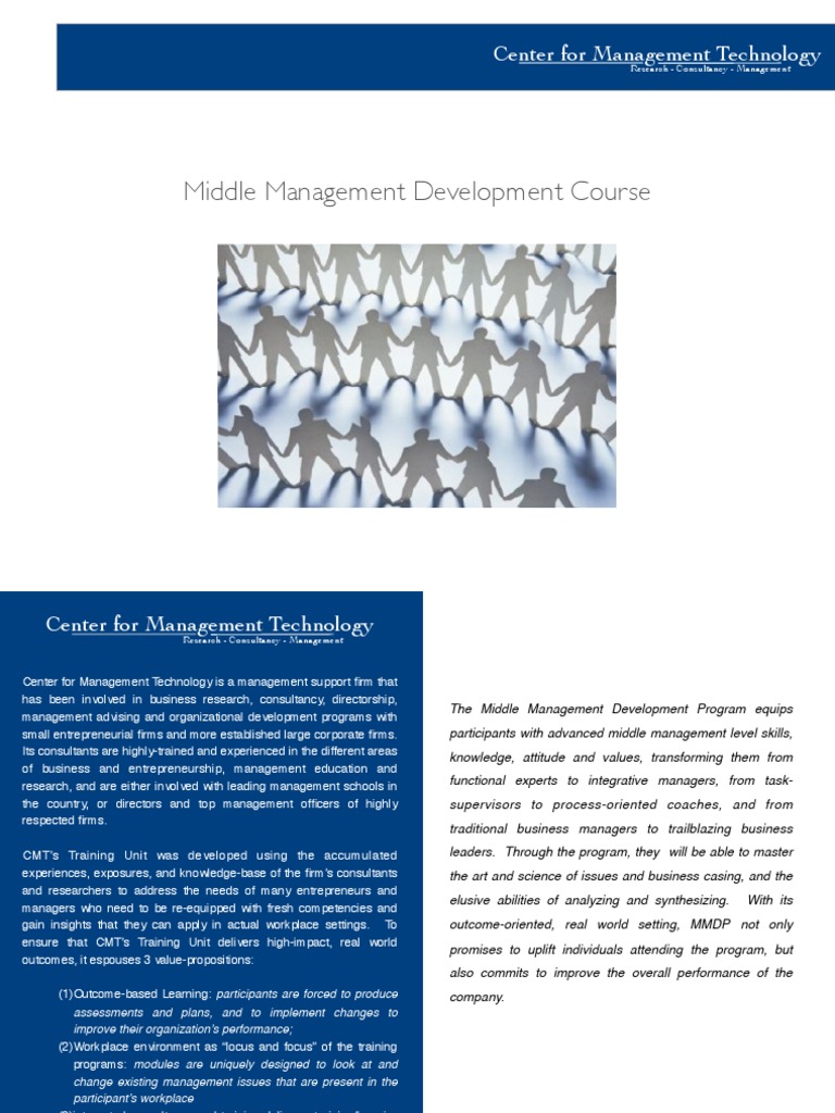 Middle Management Development Program | PDF | Leadership | Entrepreneurship