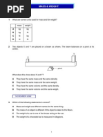 Grade 7 Physics - Worksheet 1 (4th Quarter) | PDF | Sound | Liquids