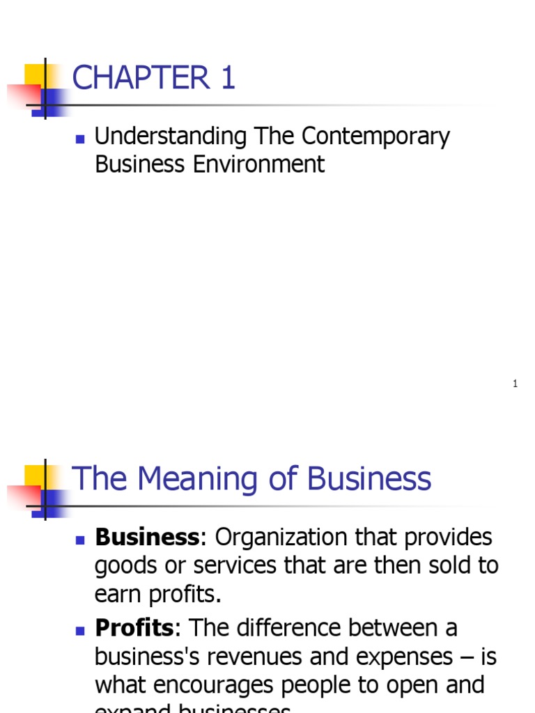 Understanding The Contemporary Business Environment | PDF | Economics ...