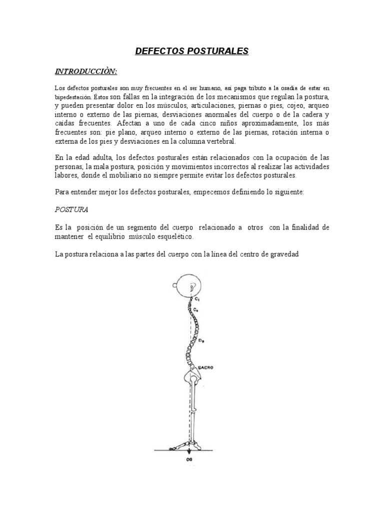 Defectos Posturales | PDF | Pie | La columna vertebral