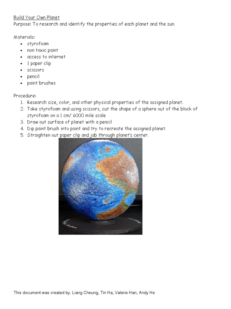 Build Your Own Planet | PDF