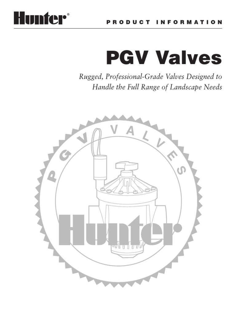 Hunter PGV Valve Manual | PDF | Valve | Mechanical Engineering