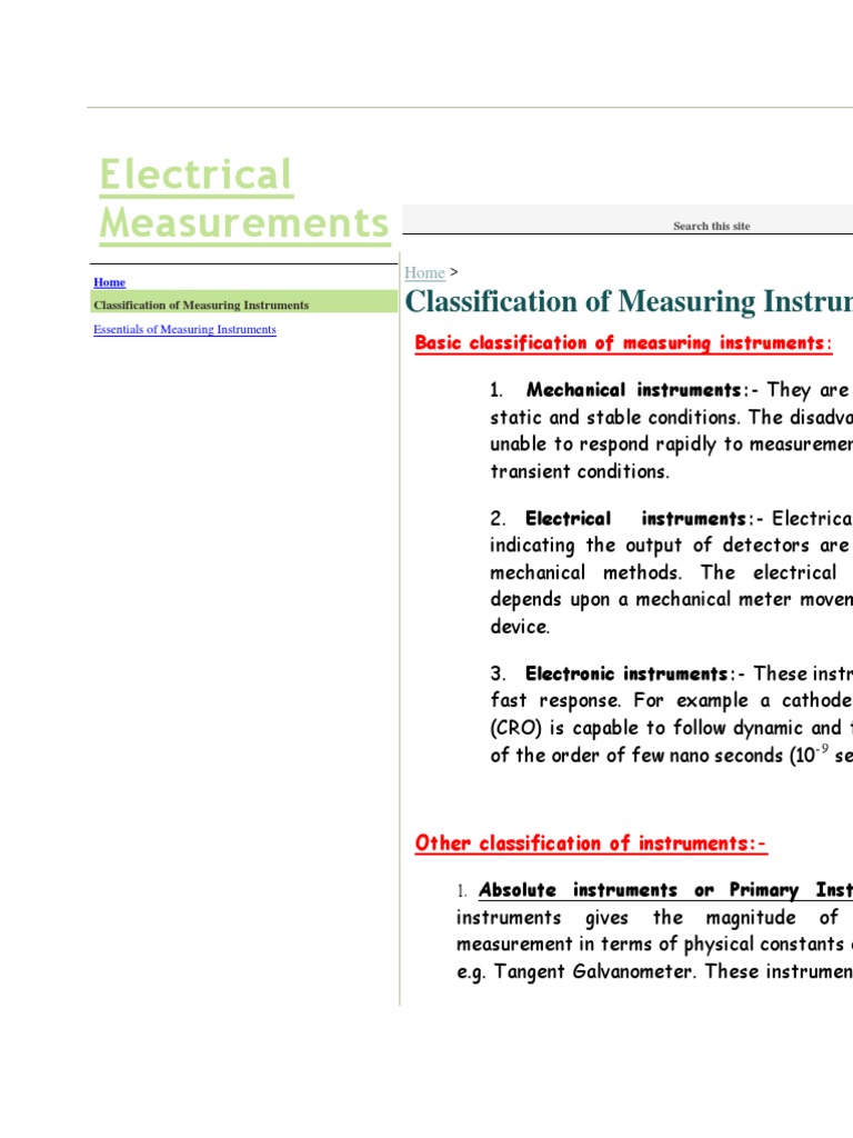 Electrical Measurements | PDF | Measuring Instrument | Physical Quantities