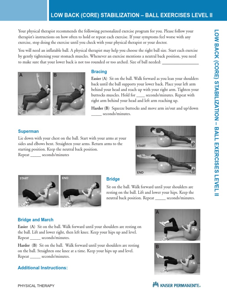 Spine Lumbar Low Back Core Exercises | PDF | Shoulder | Arm