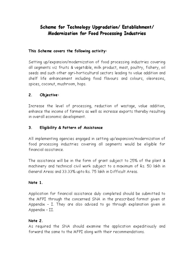 Guidelines For Processing of Proposals | PDF | Foods | Food And Drink