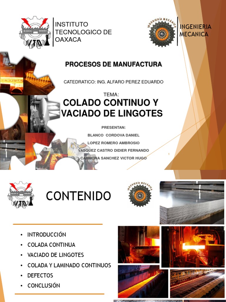 Colada Continua y Vaciado de Lingotes | PDF | Fundición (metalurgia ...