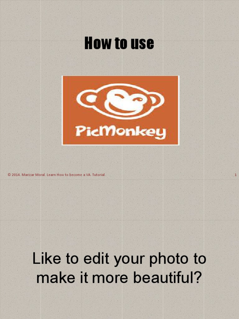 How To Use Picmonkey | PDF | Web Page | Digital Technology