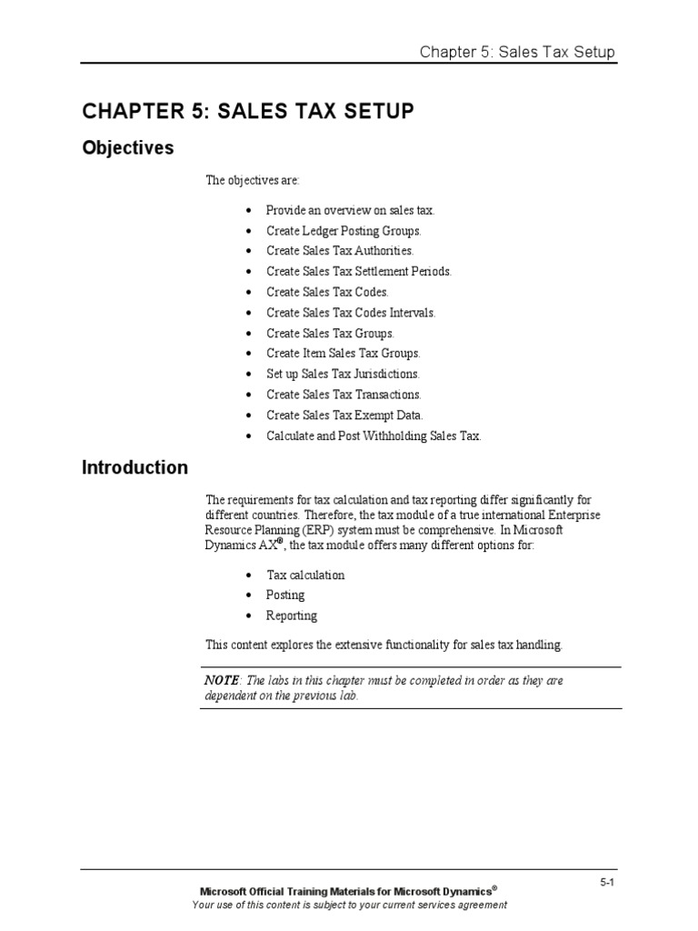 Ax2012 Enus Fini 05 Pdf Use Tax Debits And Credits 