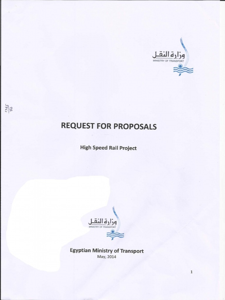 RFP Egypt HSR | PDF | Request For Proposal | Project Management