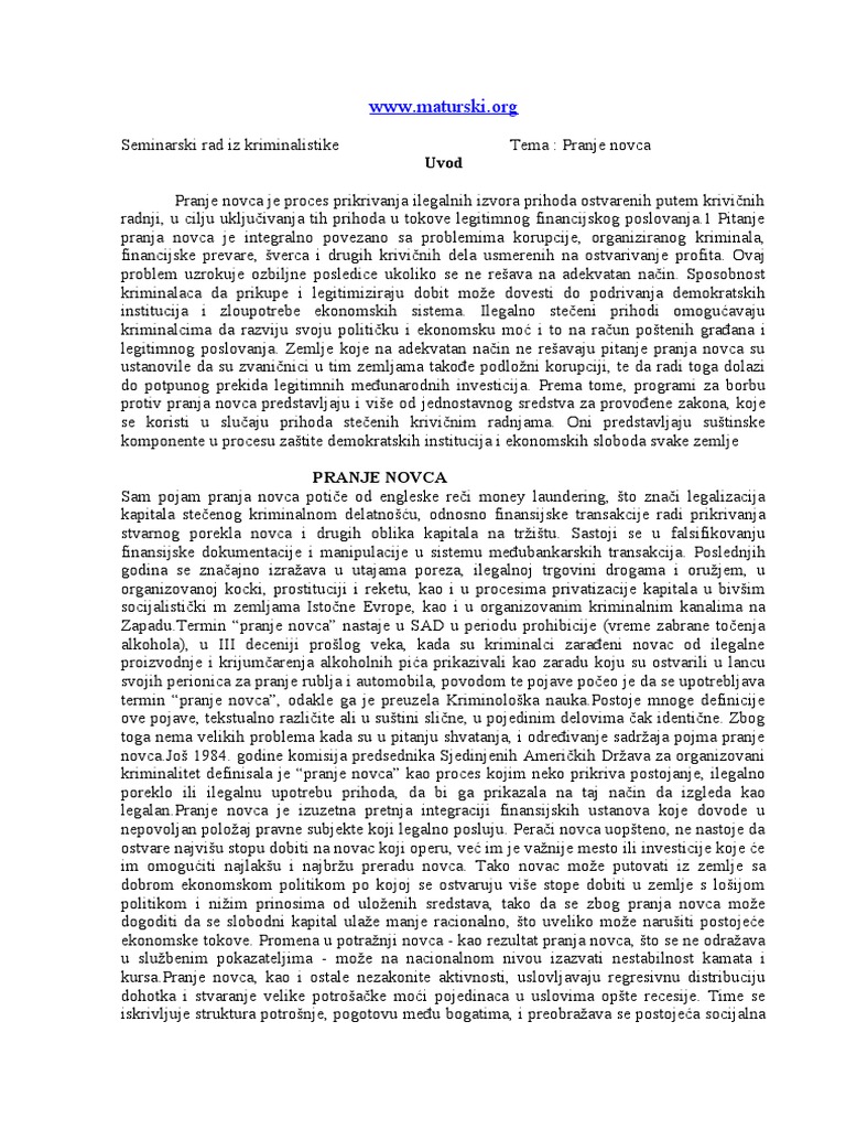 Pranje Novca | PDF