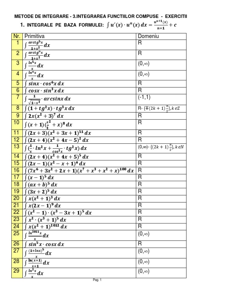 0 Integrarea Functiilor Compuse | PDF