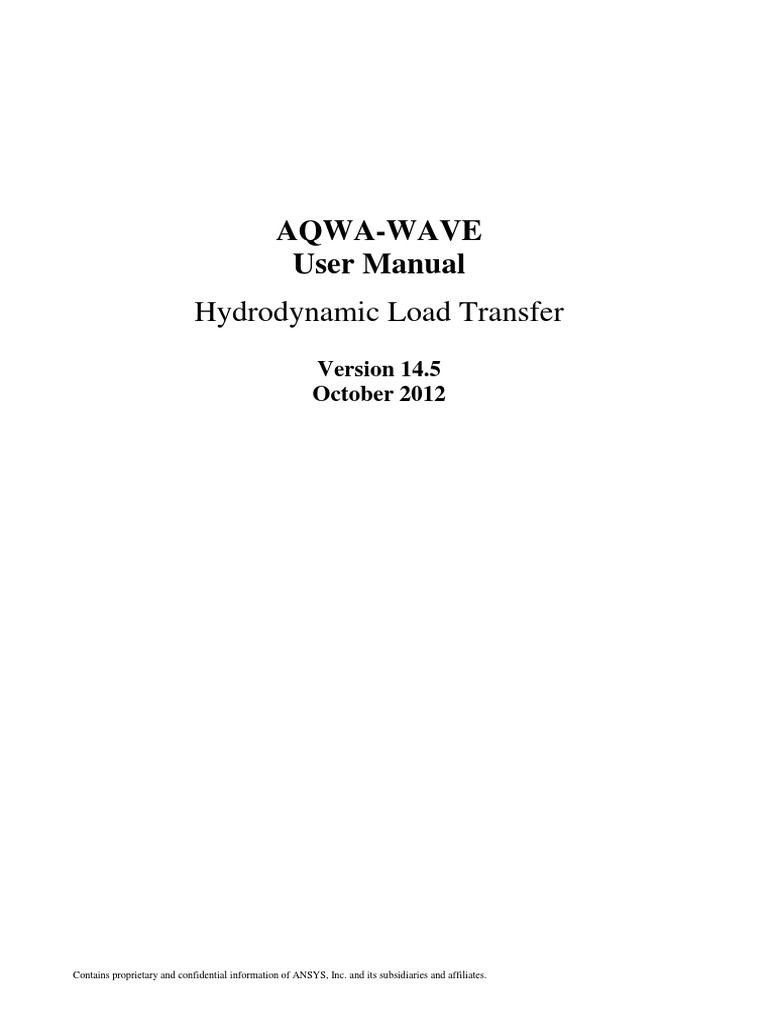 Aqwa Wave | PDF | License | Waves