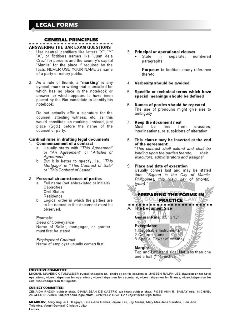 Legal Form 1 | PDF | Legal Communication | Civil Law (Common Law)