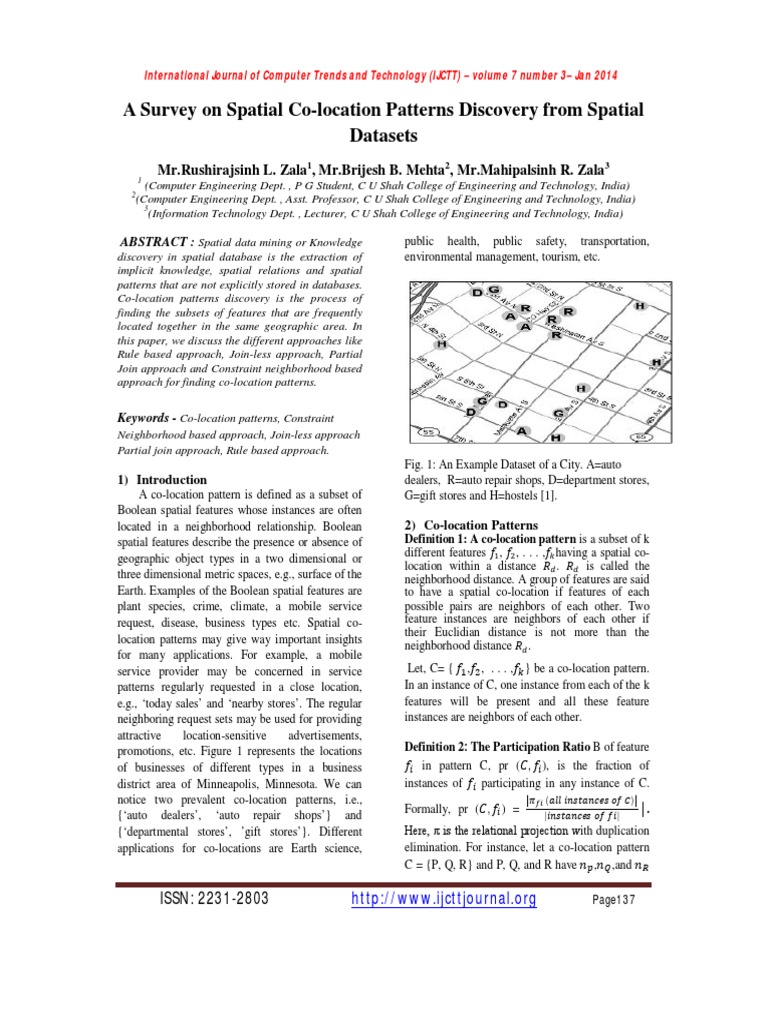 A Survey On Spatial Co-Location Patterns Discovery From Spatial ...