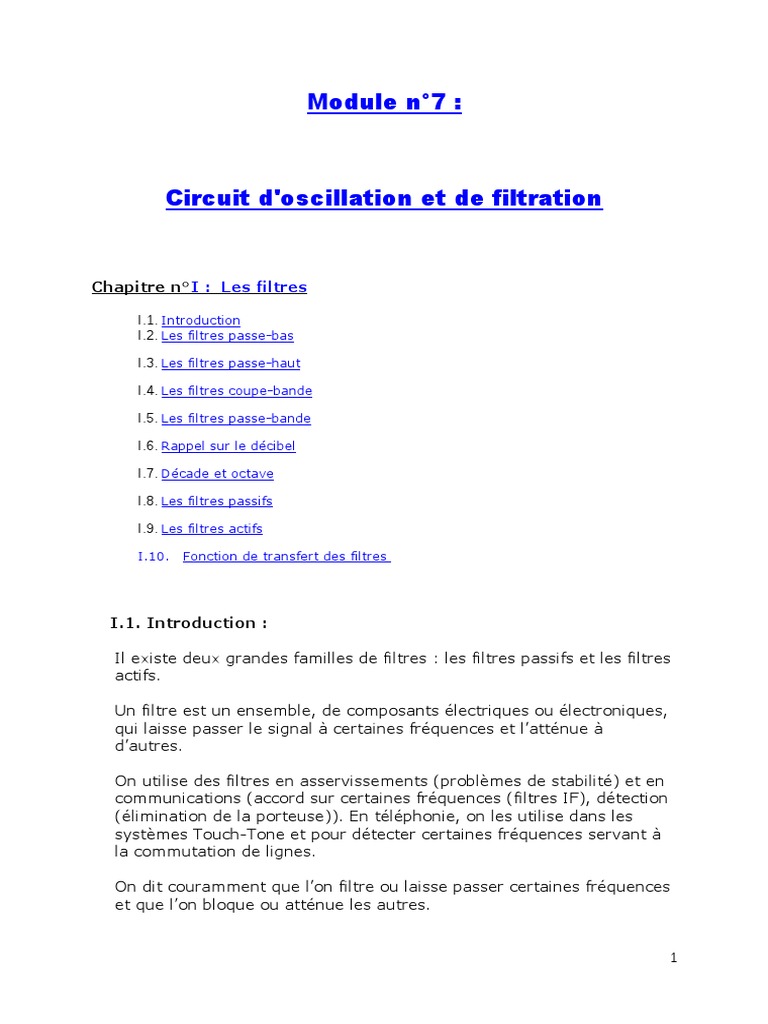Types de filtres en électronique | PDF | Filtre (électronique) | Filtre ...