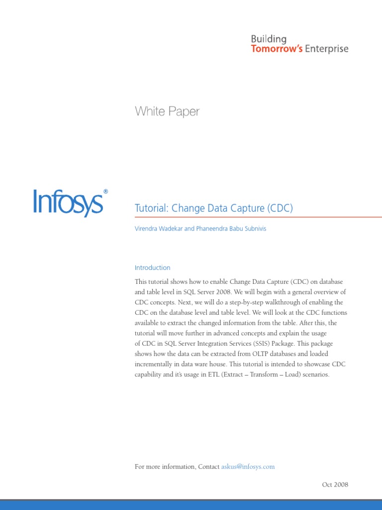 Change Data Capture | PDF | Databases | Data Management Software