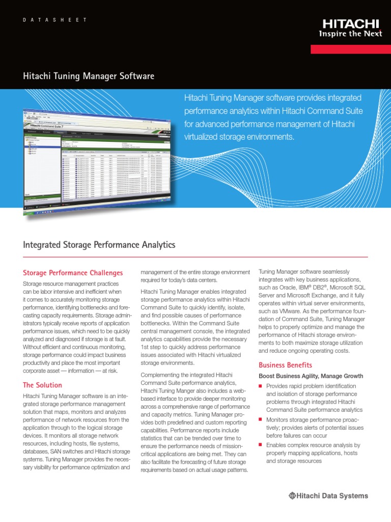HDS Tuning Manager PDF | PDF | Analytics | Computer Data Storage