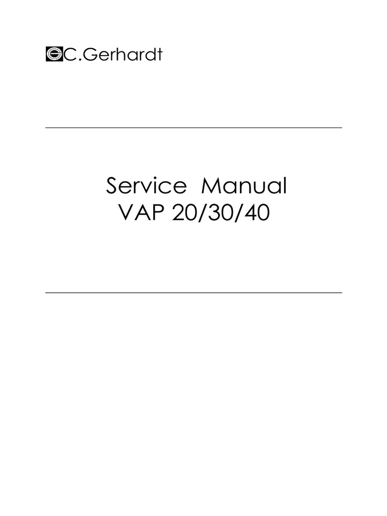 Technical Manual Vapodest 20-30-40 | PDF | Vacuum Tube | Pump